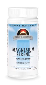 source naturals serene science magnesium serene, peaceful body*, tangerine flavored - 9 ounce powder