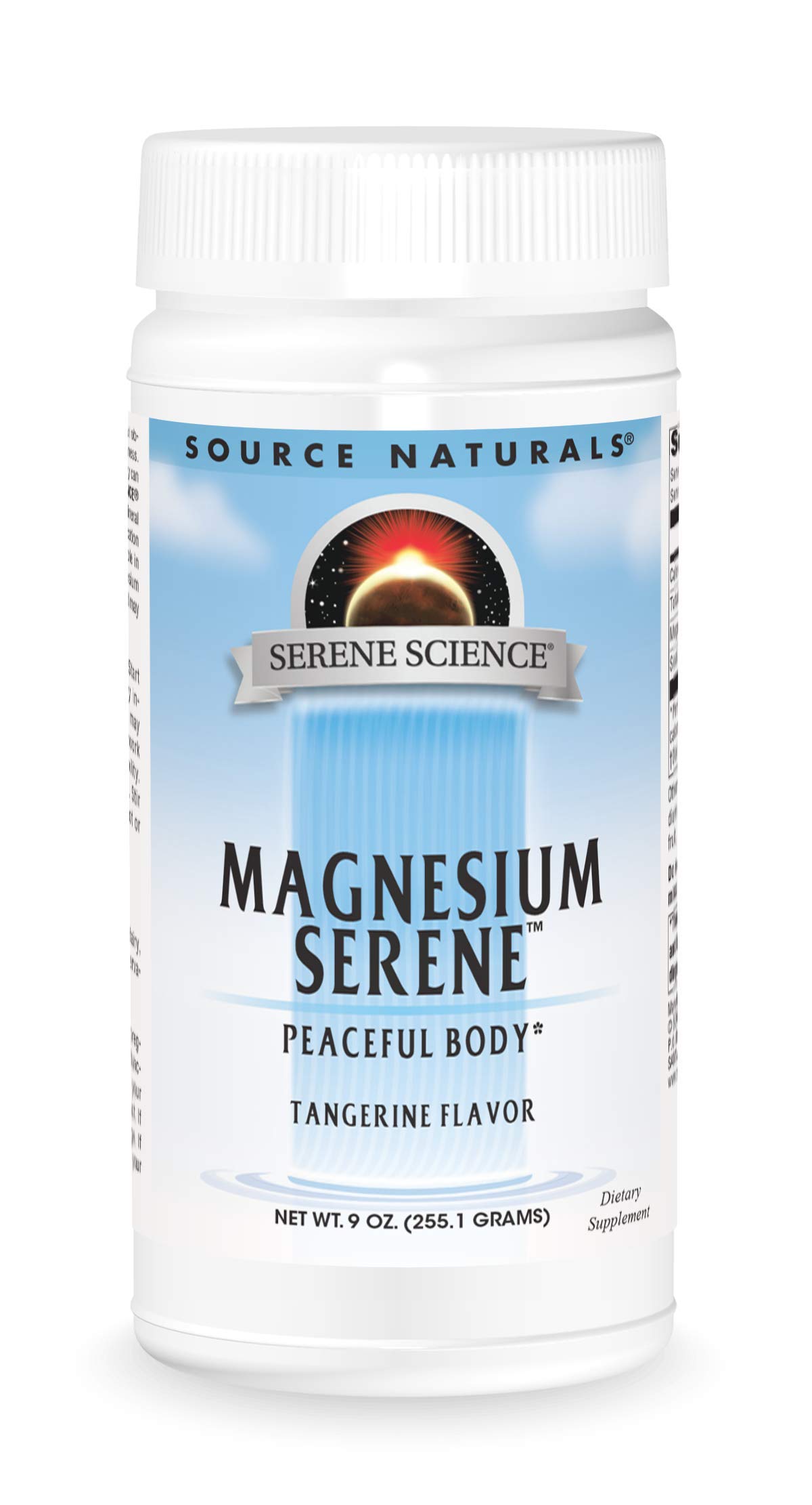 Source Naturals Serene Science Magnesium Serene, Peaceful Body*, Tangerine Flavored - 9 Ounce Powder