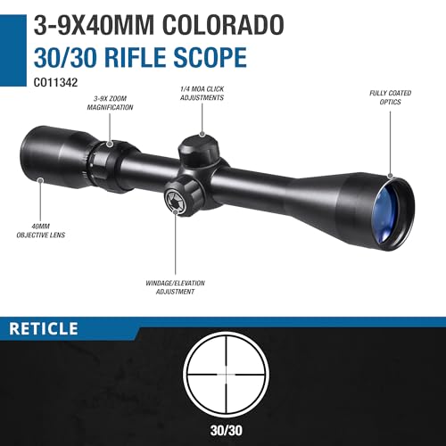 Barska CO11342 Colorado 3-9x40 Riflescope 30/30 Reticle