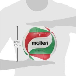 Molten Volley Ball - 5, White/Green/Red