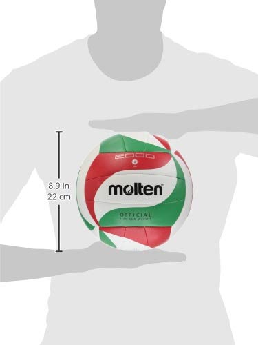 Molten Volley Ball - 5, White/Green/Red