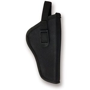 bulldog cases right hand hip holster (fits most revolvers with 3-4-inch barrels, s & w k,l,n frame), black, (dlx-12)