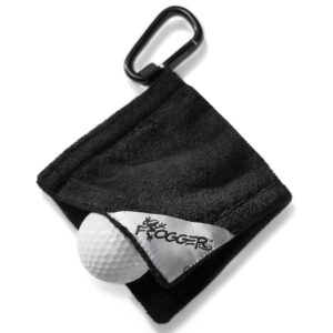 frogger amphibian golf ball towel with dry and wet technology | small golf ball towels for golf bags for men and women with d clip | best golf ball accessories