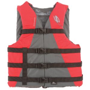 stearns adult watersport classic series life vest, uscg approved life jacket for adults, great for boating, fishing, tubing, & other water sports, standard & oversized options