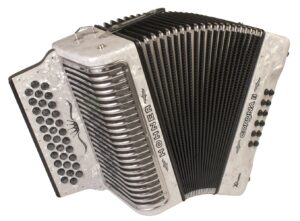 hohner corona xtreme ii 34-button accordion, fbbeb, pearl white