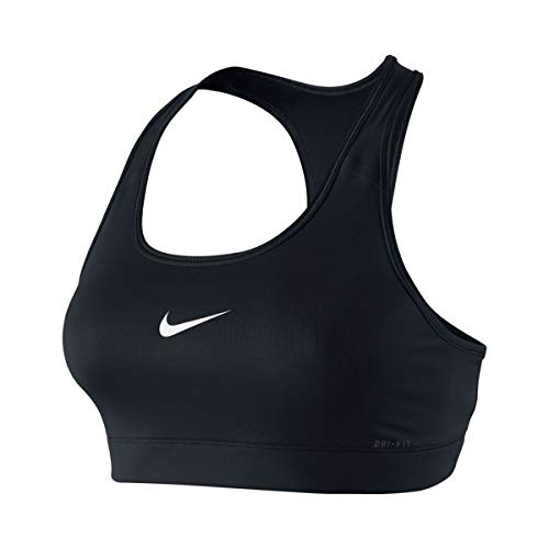 Nike Women's Victory Compression Sports Bra, Black/White, Large