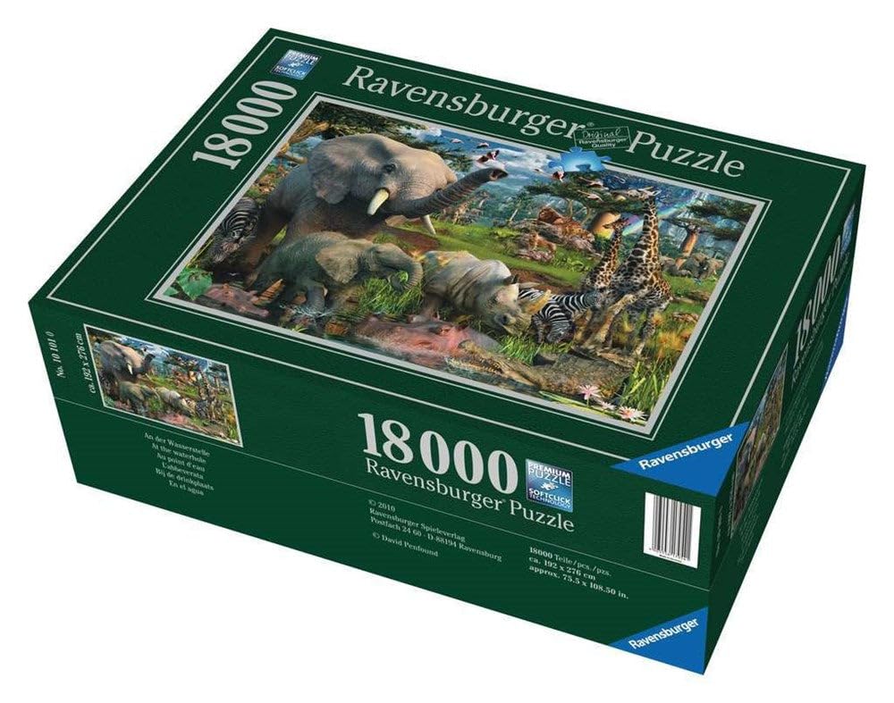 Ravensburger at The Waterhole - 18000 Piece Jigsaw Puzzle for Adults – Softclick Technology Means Pieces Fit Together Perfectly (17823)