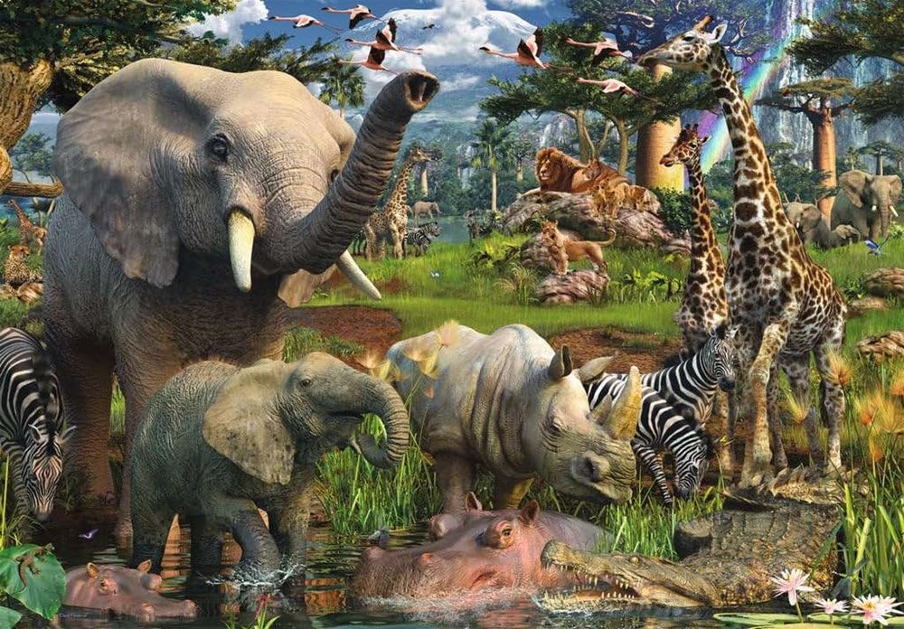 Ravensburger at The Waterhole - 18000 Piece Jigsaw Puzzle for Adults – Softclick Technology Means Pieces Fit Together Perfectly (17823)