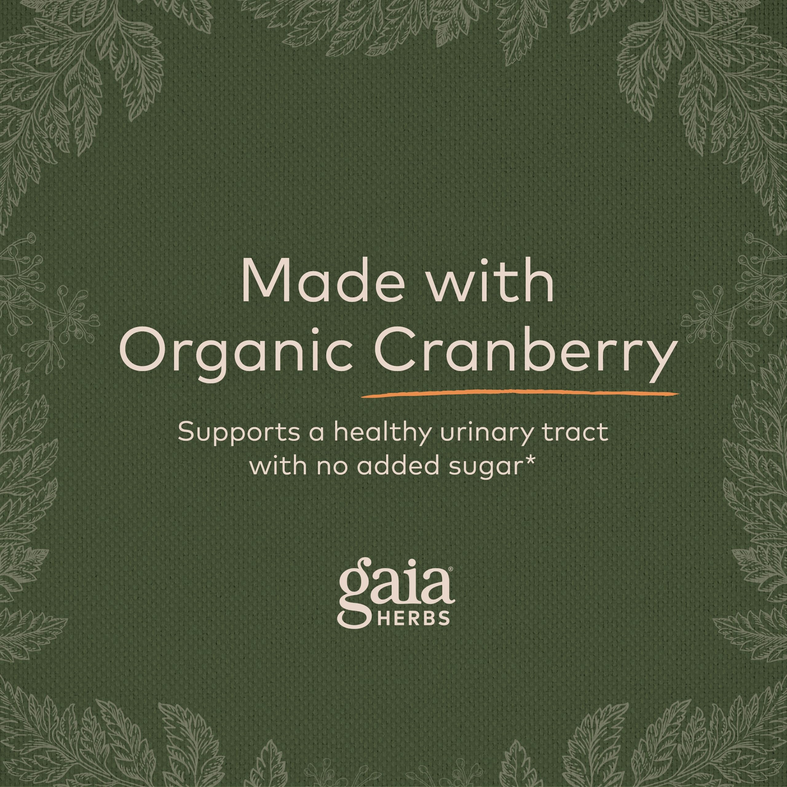 Gaia Herbs Cranberry Concentrate - Helps Maintain Urinary Tract Health - Made with Organic Cranberry Fruit Juice Extract in Convenient Capsules - 60 Vegan Liquid Phyto-Capsules (30-Day Supply)