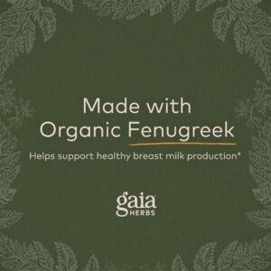 Gaia Herbs Fenugreek Seed - Helps Support Healthy Lactation and Breast Milk Production* - Made with Organic Fenugreek Seeds - 60 Vegan Liquid Phyto-Capsules (Up to 15-Day Supply)