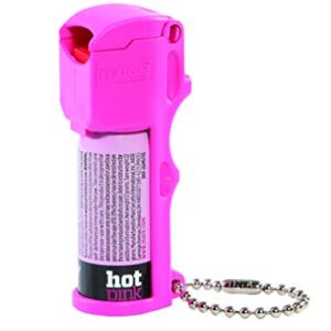 Mace Brand Pocket Pepper Spray (Hot Pink) – Accurate 10’ Powerful Pepper Spray with Flip Top Safety Cap, Leaves UV Dye on Skin – Great for Self-Defense