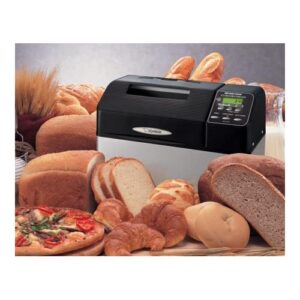 Zojirushi BB-CEC20 Home Bakery Supreme 2-Pound-Loaf Breadmaker, Black Includes Stainless Steel Measuring Spoon Set and Oven Mitt