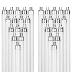 sunlite 30314 f14t5/865 2 foot t5 linear fluorescent lamp, 14 watts, 1200 lumens, 6500k daylight, miniature g5 bi-pin base, rohs compliant, high performance straight tube, 40 pack