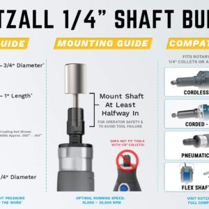 Kutzall Original Cylinder Rotary Burr, 1⁄4" Shaft, Fine - Woodworking Attachment for Bosch, DeWalt, Milwaukee, Makita. Abrasive Tungsten Carbide, 3⁄4" (19mm) Head Dia. X 1" (25.4mm) Length, C-34G