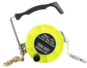 promate dive reel aluminum heavy duty multi-purpose, 150 ft string