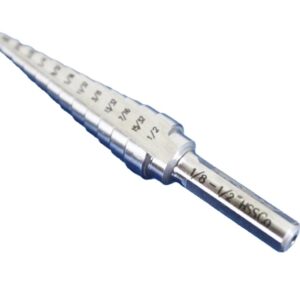 TEMO M35 Cobalt Double Flute Step Drill, 13 Size From 1/8 Inch To 1/2 Inch, 1/4 Inch Shank