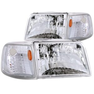 anzo usa 111119 ford ranger clear with amber corners headlight assembly - (sold in pairs)