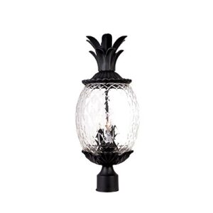 acclaim 7517bk lanai collection 3-light post mount outdoor light fixture, matte black