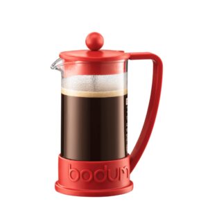 bodum brazil three cup french press coffee maker - red