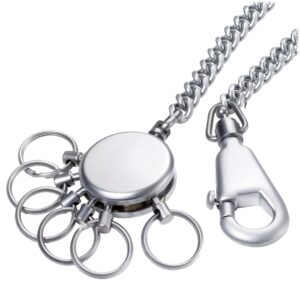 troika patent chain keyholder with 6 rings (kr1060ma)