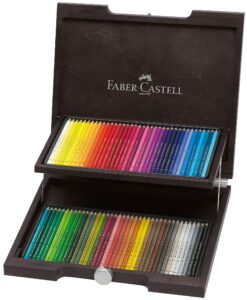 faber-castell 110072 – wooden case with 72 polychrome ecopencils, multi-coloured