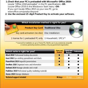 Microsoft Office Home & Student 2010 Key Card - 1PC/1User