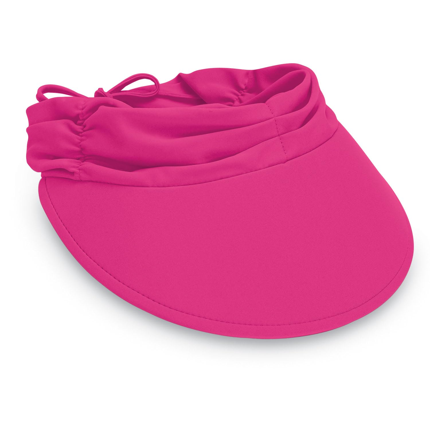 Wallaroo Hat Company Women’s Aqua Sun Visor – Packable Design and Adjustable Sizing for Medium Crown Sizes – Functional Water Friendly Visor for Beach, Poolside and Adventures (Hot Pink)