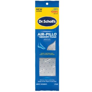 dr. scholl's double air pillo +1 pair insole unisex (pack of 6)mens size 7-13, womens size 5-10