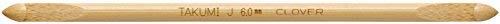 Clover 1308/J Double-Ended Tunisian Crochet Hook (J/6.0 mm), 6.0mm, Beige