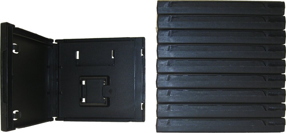 (10) Standard Empty Replacement Game Cases - Compatible with Black Nintendo DS - VGBR14DSBK