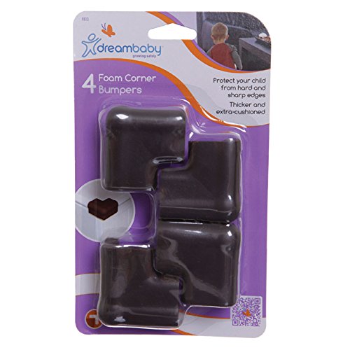 Dreambaby Foam Corner Cushions, Brown, 4 Pack