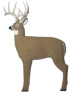 glendel buck 3d archery target with replaceable insert core, glendel buck w/4-sided insert, brown