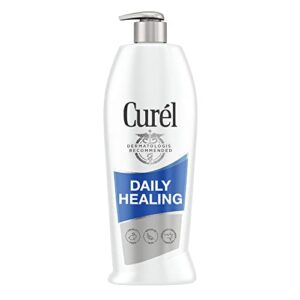 curél daily healing body lotion for dry skin, repairs dry skin and retains moisture, body and hand lotion, 20 ounce, with advanced ceramides complex