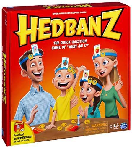 Spin Master Games Hedbanz, Quick Question Picture Guessing Family Game for Game Night Headbands Board Game, for Adults and Kids Ages 7 and up (Edition May Vary)