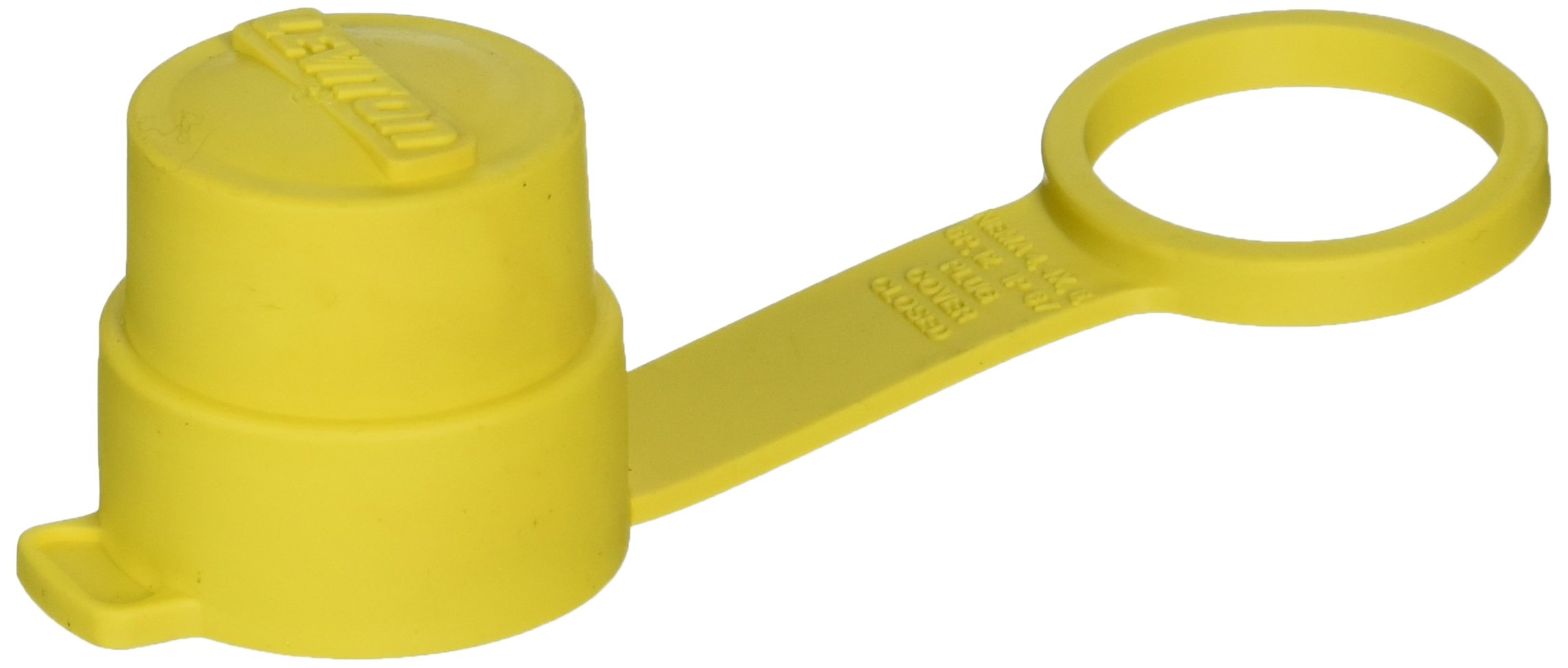 Leviton 14W Watertight Cap For Straight Blade Plugs In I5 Amp and 20 Amp, and Locking Plugs In 15 Amp, Wetguard IP66 , Yellow