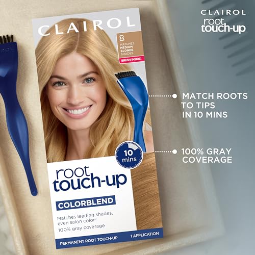 Clairol Root Touch-Up by Nice'n Easy Permanent Hair Dye, 9 Light Blonde Hair Color, Pack of 2