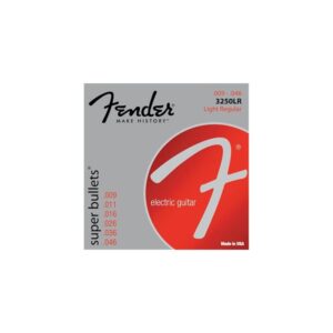 fender super 3250 bullet electric guitar strings, nickel plated steel, bullet end, 3250lr .009-.046