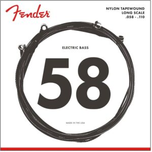 fender 9120 bass strings, nylon tapewound, long scale, 9120m .058-.110