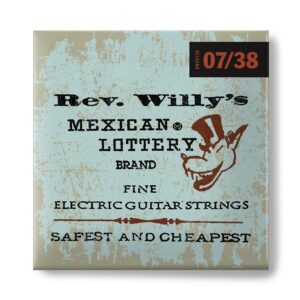 dunlop rwn0738 reverend willy electric guitar strings - extra light