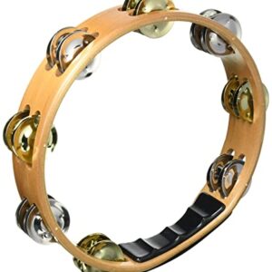 Toca Acacia Tambourine With Brass Jingles 10 Inch