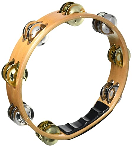 Toca Acacia Tambourine With Brass Jingles 10 Inch