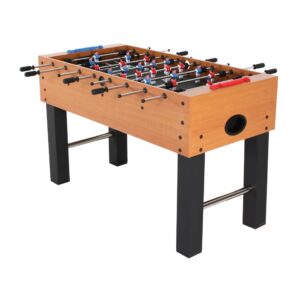 american legend charger 52” foosball table with abacus-style scoring and internal ball return system