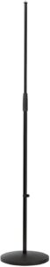 k&m - könig & meyer 26010.500.55 - microphone stand - round base adjustable height - professional grade - german made - black