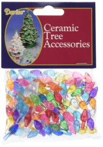 darice ceramic christmas tree accessories small twist pin multi color, 0.5 inch