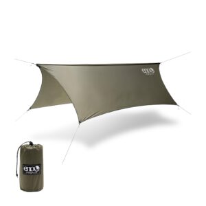 eno, eagles nest outfitters profly rain tarp, ultralight hammock accessory, olive