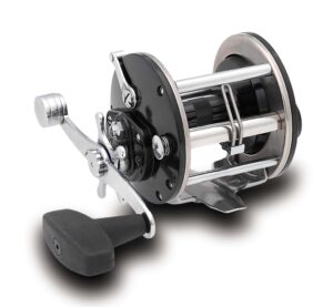 penn general purpose level wind conventional nearshore/lake fishing reel, ht-100 star drag, max of 15lb | 6.8kg, machined and anodized aluminum spool with bakelite sideplates