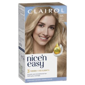 clairol nice 'n easy permanent hair color, [9a] light ash blonde 1 ea