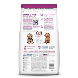 Hill's Science Diet Small & Mini, Adult 1-6, Small & Mini Breeds Premium Nutrition, Dry Dog Food, Chicken & Brown Rice, 15.5 lb Bag