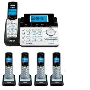 vtech ds6151 2-line expandable cordless phone with digital answering system and caller id with 4 extra ds6101 handsets