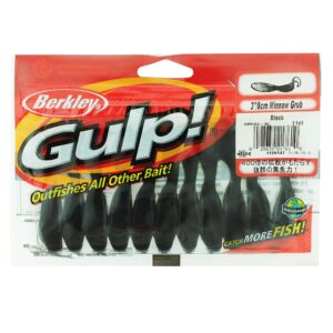 berkley gulp! minnow grub,black,3-inch